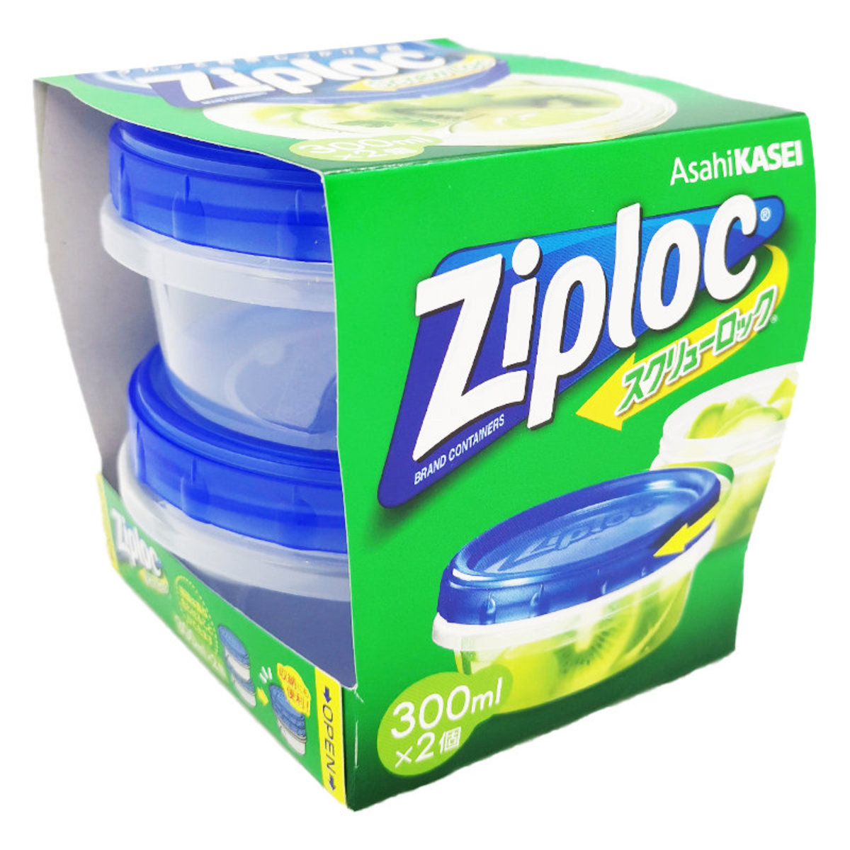 Ziploc | 【2pcs】Screw Lock Food Container / Snack box 300ml D2(08187 ...