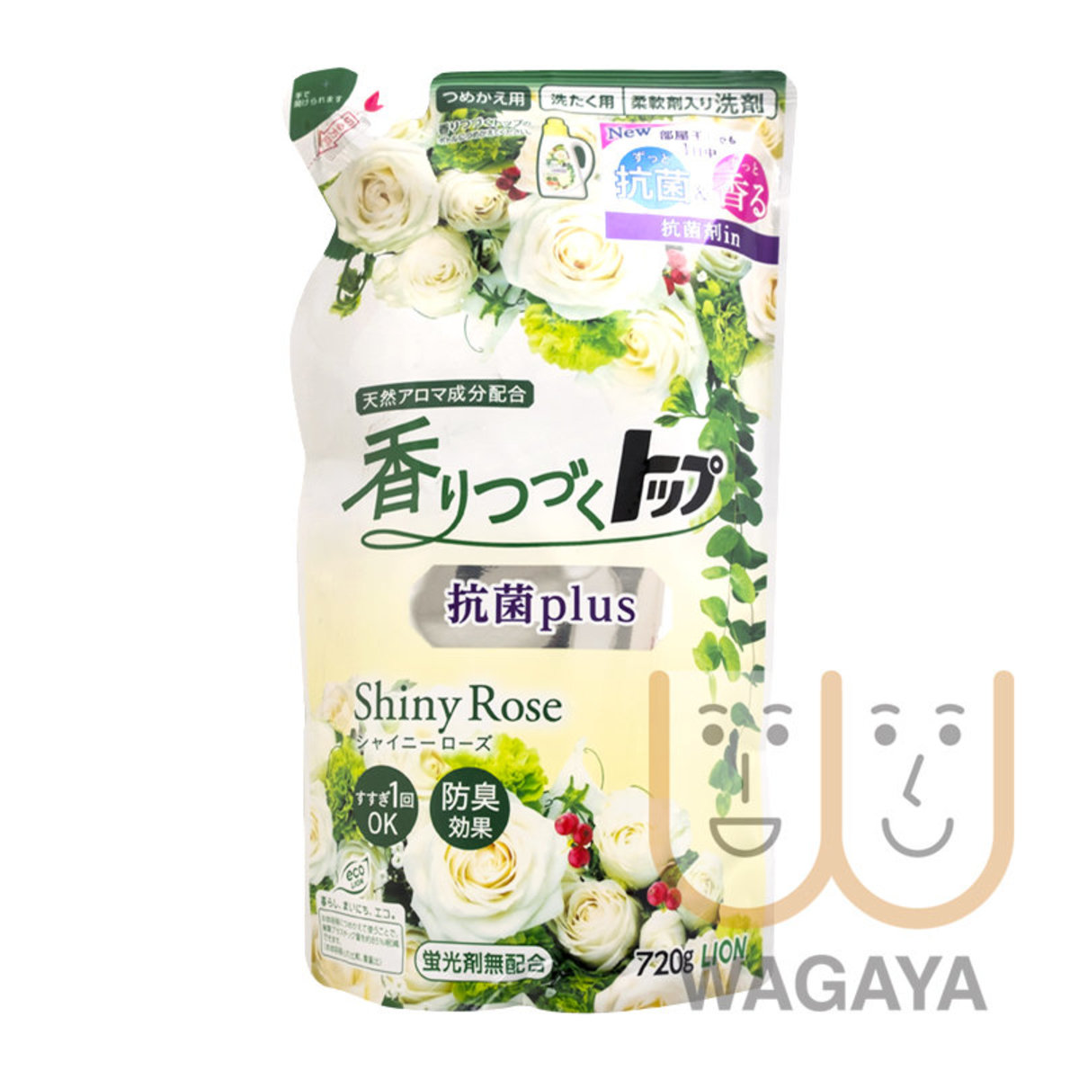 LION 獅王 | 獅王 TOP 香味含柔順劑抗菌plus洗衣液(補充裝) 720g (Shiny Rose) (平行進口貨品) | HKTVmall 香港最大網購平台