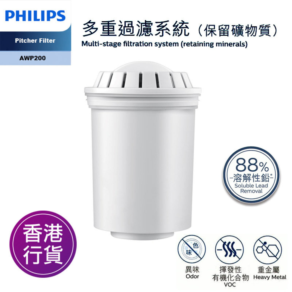Philips | AWP200 Pitcher Filter (For AWP2920) | HKTVmall The Largest HK Shopping Platform