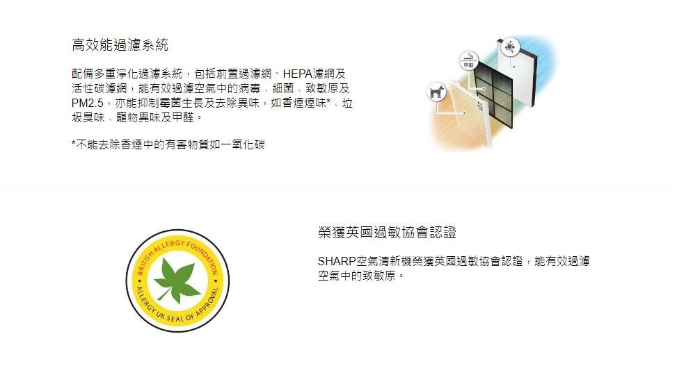 sharp | FP-J40A Air Purifier HEPA Filter 原廠香港行貨 | HKTVmall The Largest ...