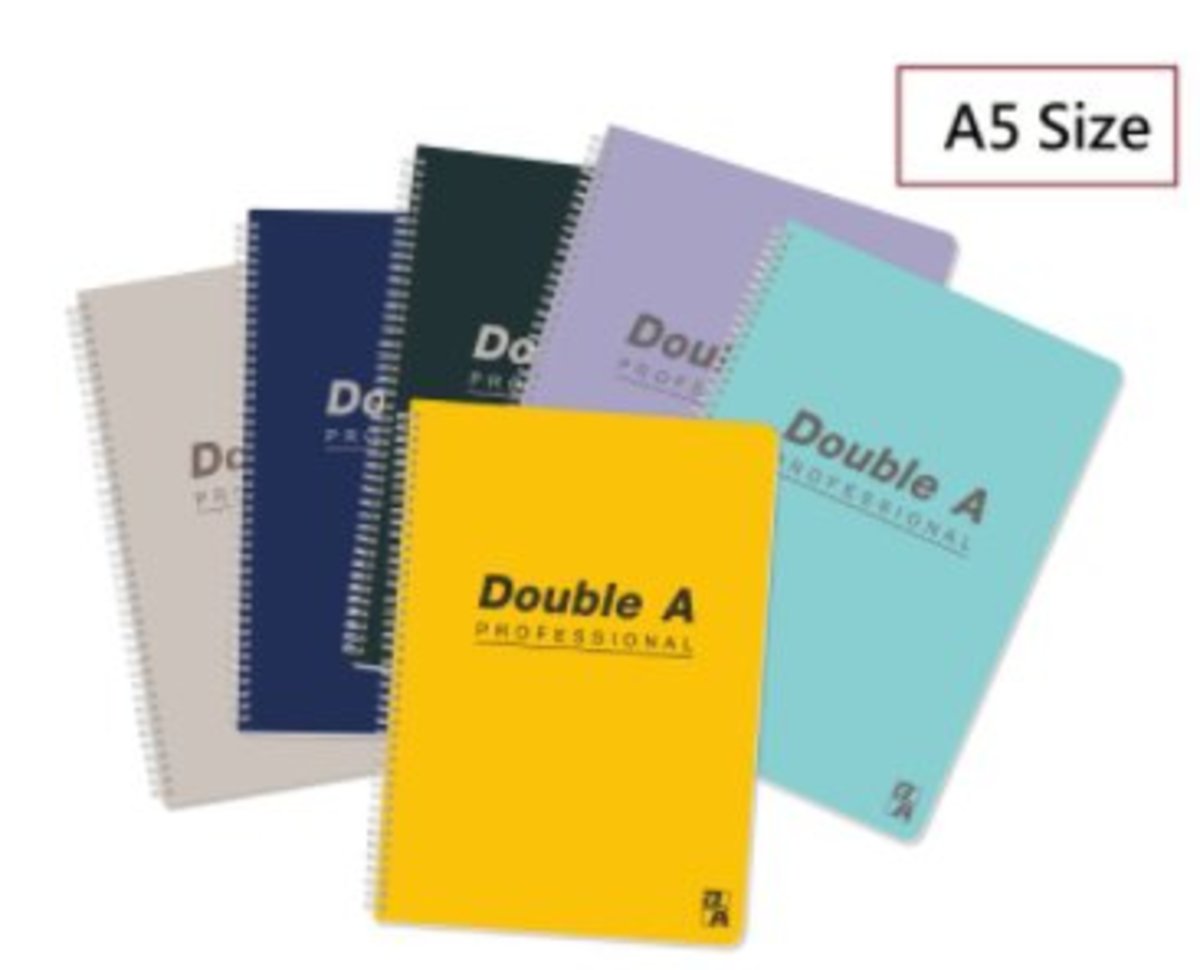 Double A | Double A - A5 Professional 雙線圈筆紀本 x 6本 (顏色隨機分配) | HKTVmall 香港最大網購平台