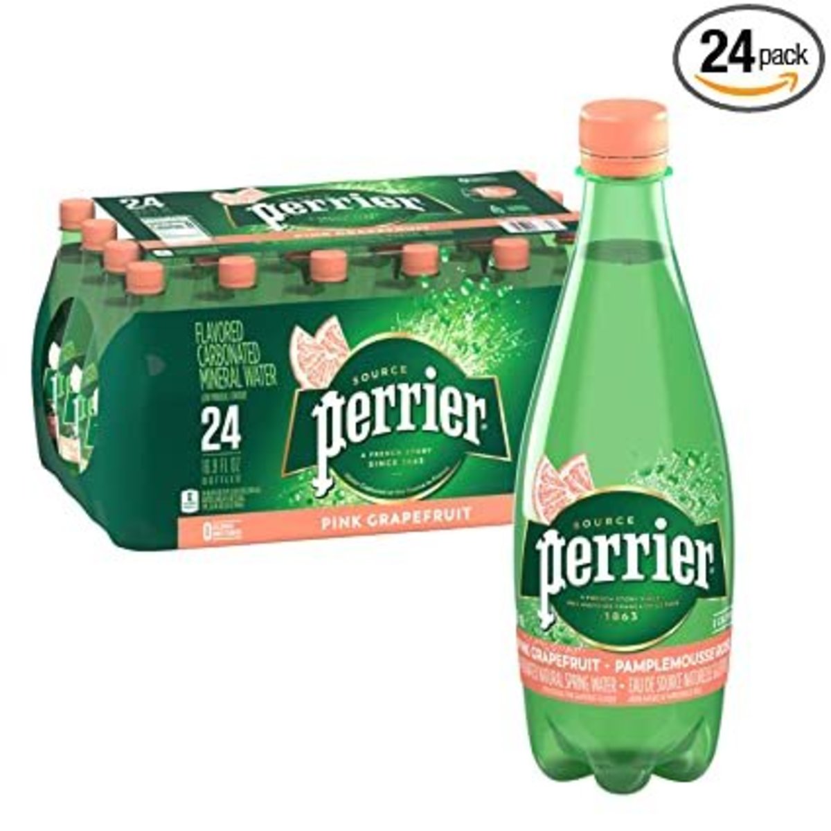Perrier | Perrier [原箱] 巴黎有汽有氣礦泉水 (西柚) 膠樽裝 500ml X 24支 [平行進口產品] | HKTVmall 香港最大網購平台