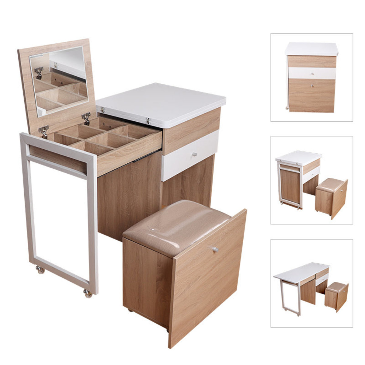MerryRabbit | Extenable Dressing table Computer desk Writing desk ...