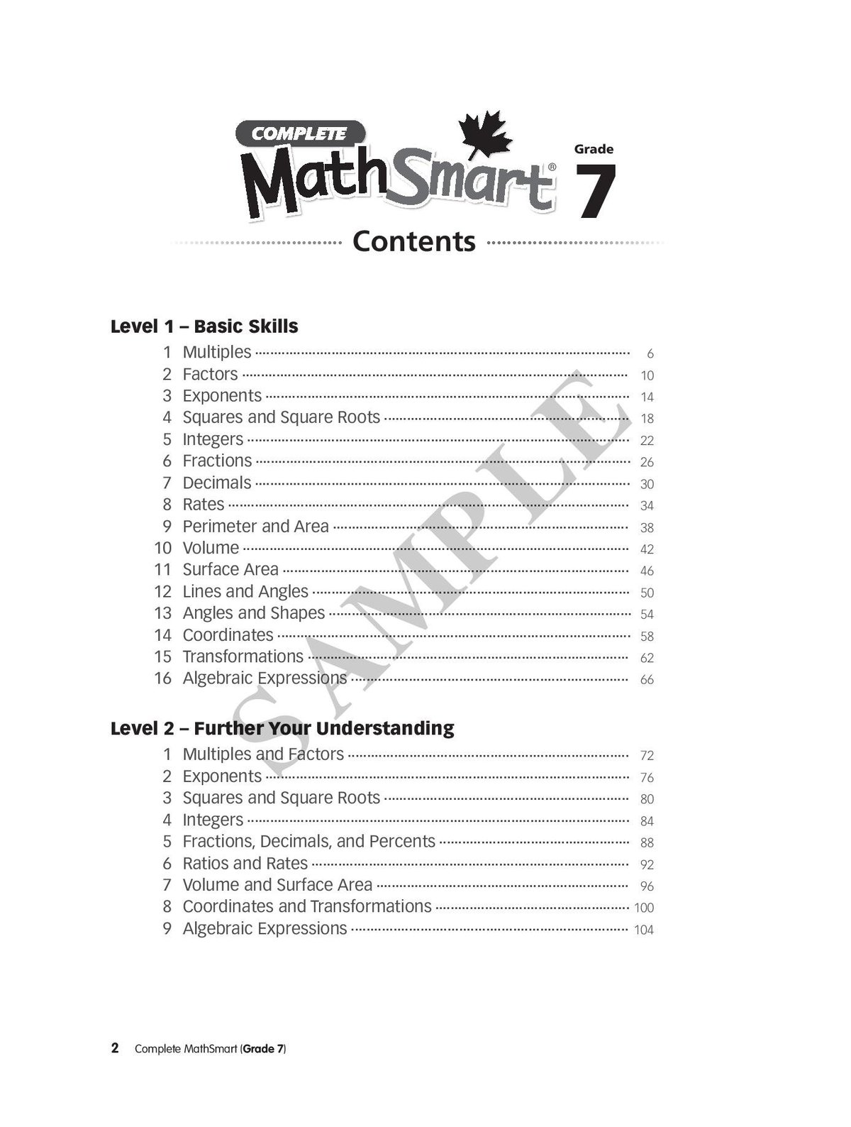 Popular Book Company (Canada) | Complete MathSmart Grade 7 (New Edition ...