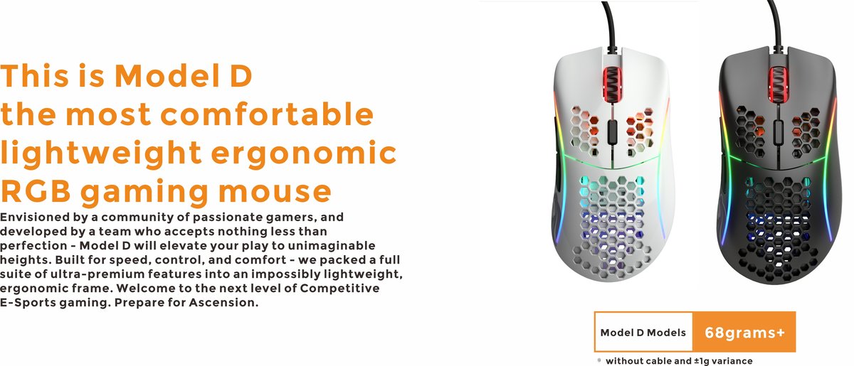 GLORIOUS | Model D Mouse Regular (Matt Black) | 顏色 : 深黑色 | HKTVmall 香港最 ...