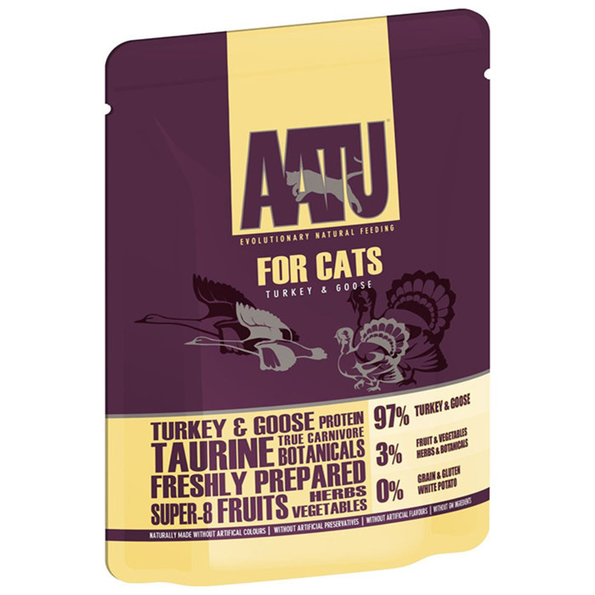 AATU | Turkey & Goose Whole Cat Complete Recipe Pouch Cat Food 85G ...