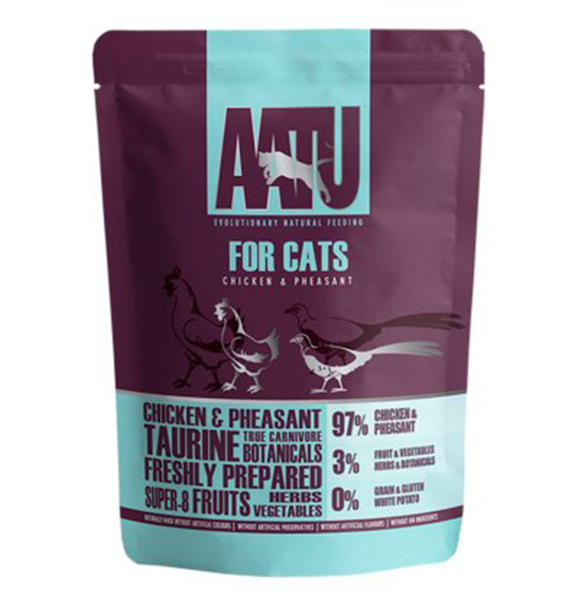 AATU | Chicken & Pheasant Whole Cat Complete Recipe Pouch Cat Food 85G ...