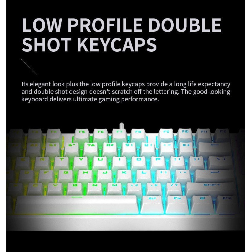 首席玩家 | 1stplayer DK5.0 Lite White Edition 黑軸機械鍵盤 87-Keys RGB Gaming ...