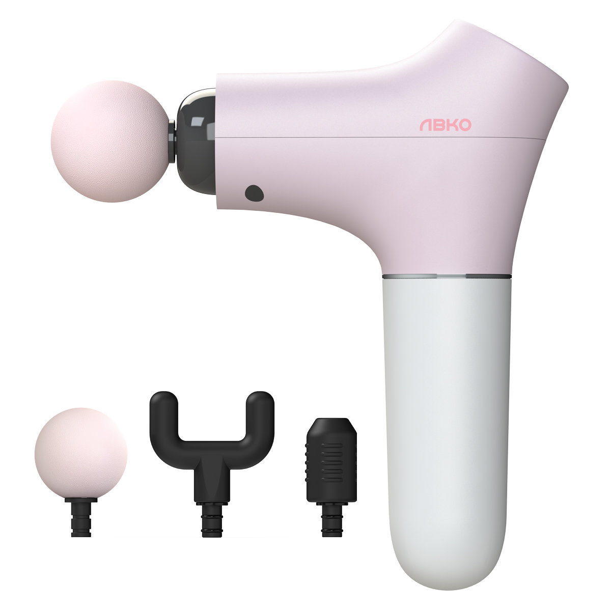 ABKO | [韓國品牌] MG03 Pink Cordless Massage Gun 極輕身450g, 低音操作52db, 強勁按力2400rpm mini靜音筋膜按摩槍 ...