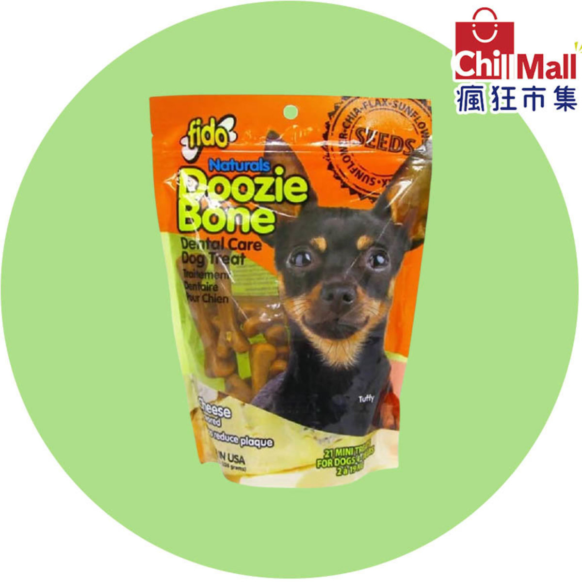 Chill | FIDO 亮麗潔齒骨 (芝士味) 迷你 21條入 Doozie Bone Cheese Mini/21's (FID1518 ...