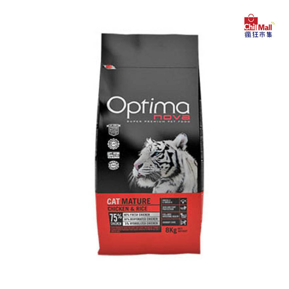 Chill | Optima nova 雪虎高齡貓關節配方 Mature Chicken & Rice 8kg (OCM-L ...