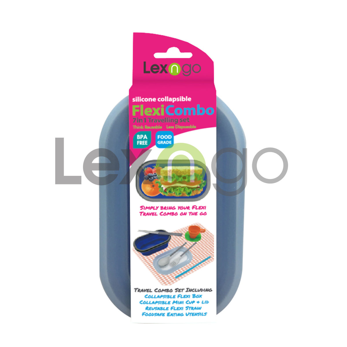 Lexngo | 7 in 1 Silicone Flexi Travel Combo Set | HKTVmall The Largest ...