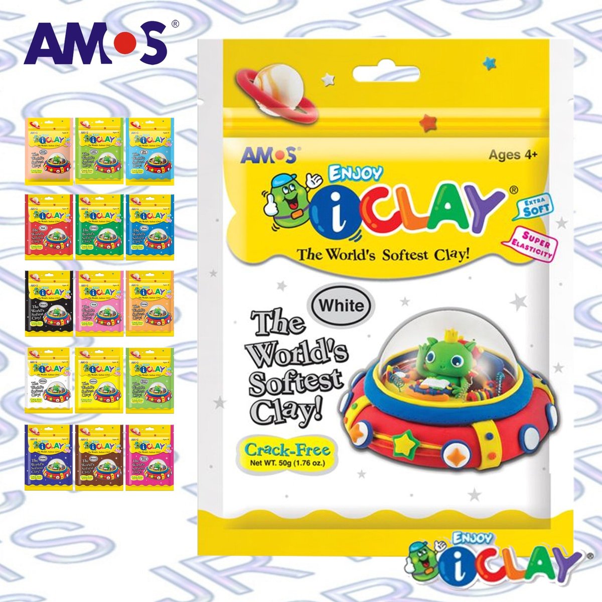 AMOS | Korea AMOS iClay® 50g Modeling Clay, White《HK Authorized ...
