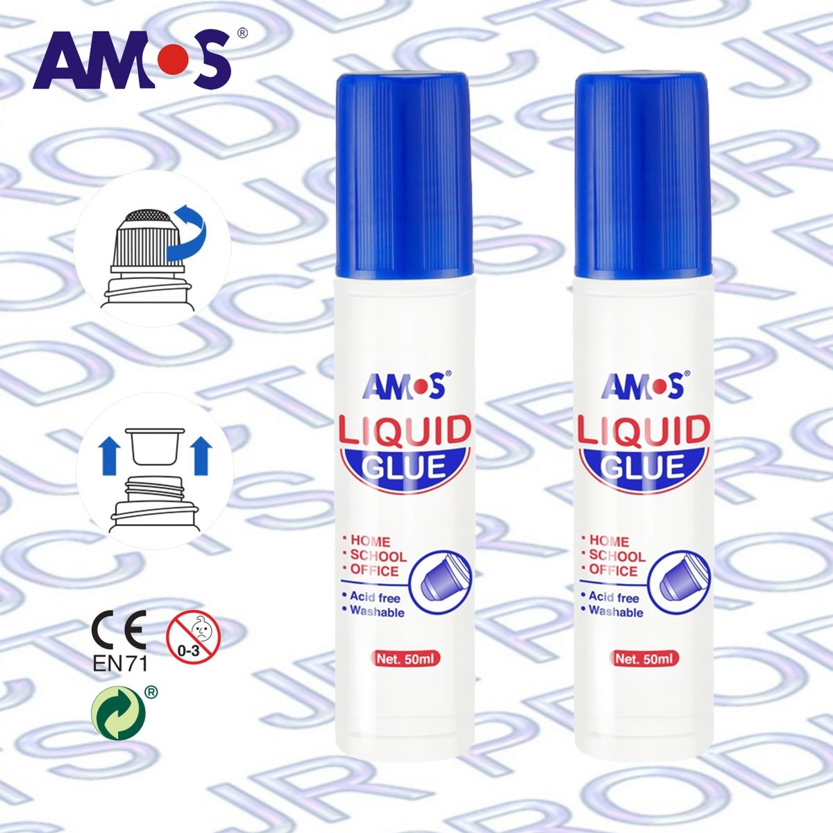 AMOS | 韓國 AMOS 透明膠水 50毫升 x 2支 #LQ50《香港行貨》 | HKTVmall 香港最大網購平台