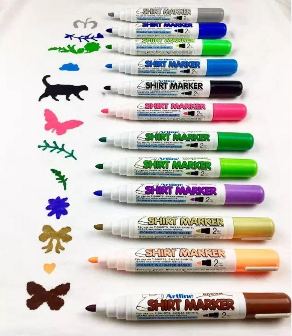 Artline | 日本雅麗牌 EKT-2 防水T恤繪畫筆, 熒光綠 | 顏色 : 金屬綠 | HKTVmall 香港最大網購平台