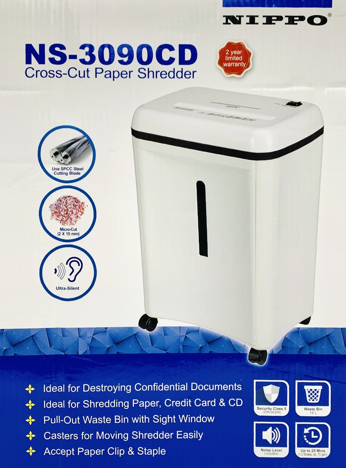 Nippo | NS-3090CD 商用粒狀微碎紙機《香港行貨》《2年保養》 | HKTVmall 香港最大網購平台