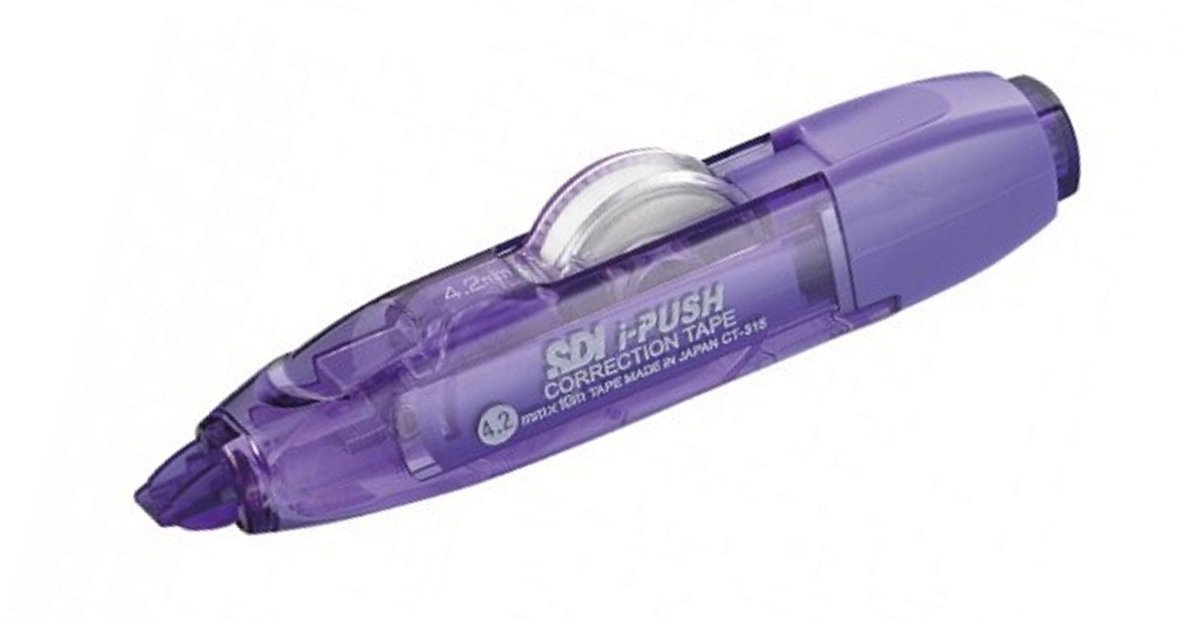 SDI | CT-315R i-PUSH Correction Refill 5mm x 10M - 24 refills (Blue ...