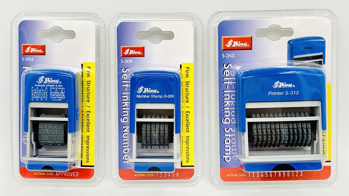 Shiny | Shiny® S-409 Self Ink 6-Numbers Stamp Chop, 4mm Blue《HK ...