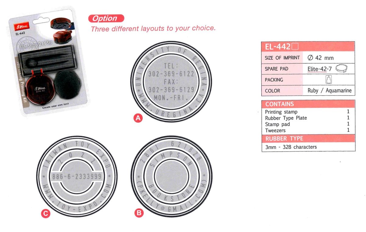 Shiny | Shiny® S-409 Self Ink 6-Numbers Stamp Chop, 4mm Blue《HK ...