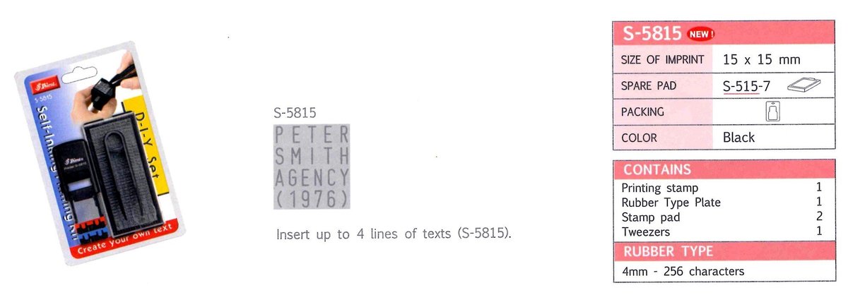 Shiny | Shiny® S-409 Self Ink 6-Numbers Stamp Chop, 4mm Blue《HK ...