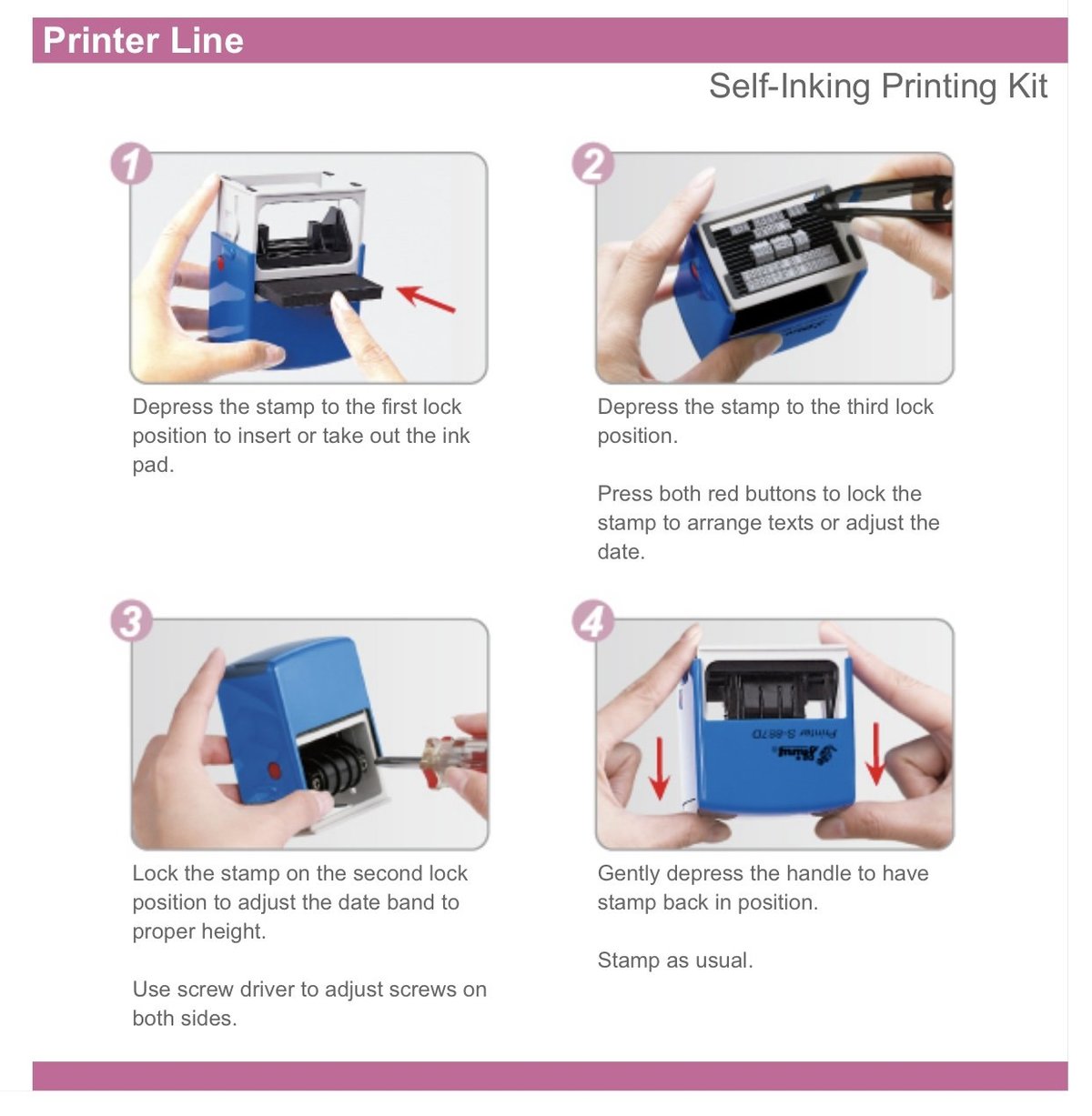 Shiny | Shiny® S-409 Self Ink 6-Numbers Stamp Chop, 4mm Blue《HK ...