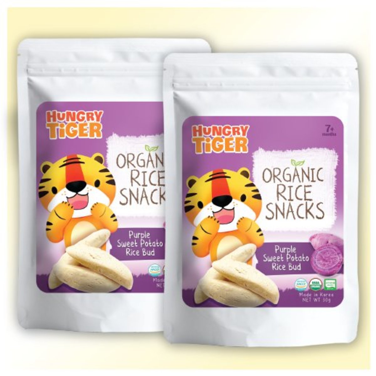 Hungry Tiger | Organic Purple Sweet Potato Rice Bud 30g (6m+) Twin Pack ...