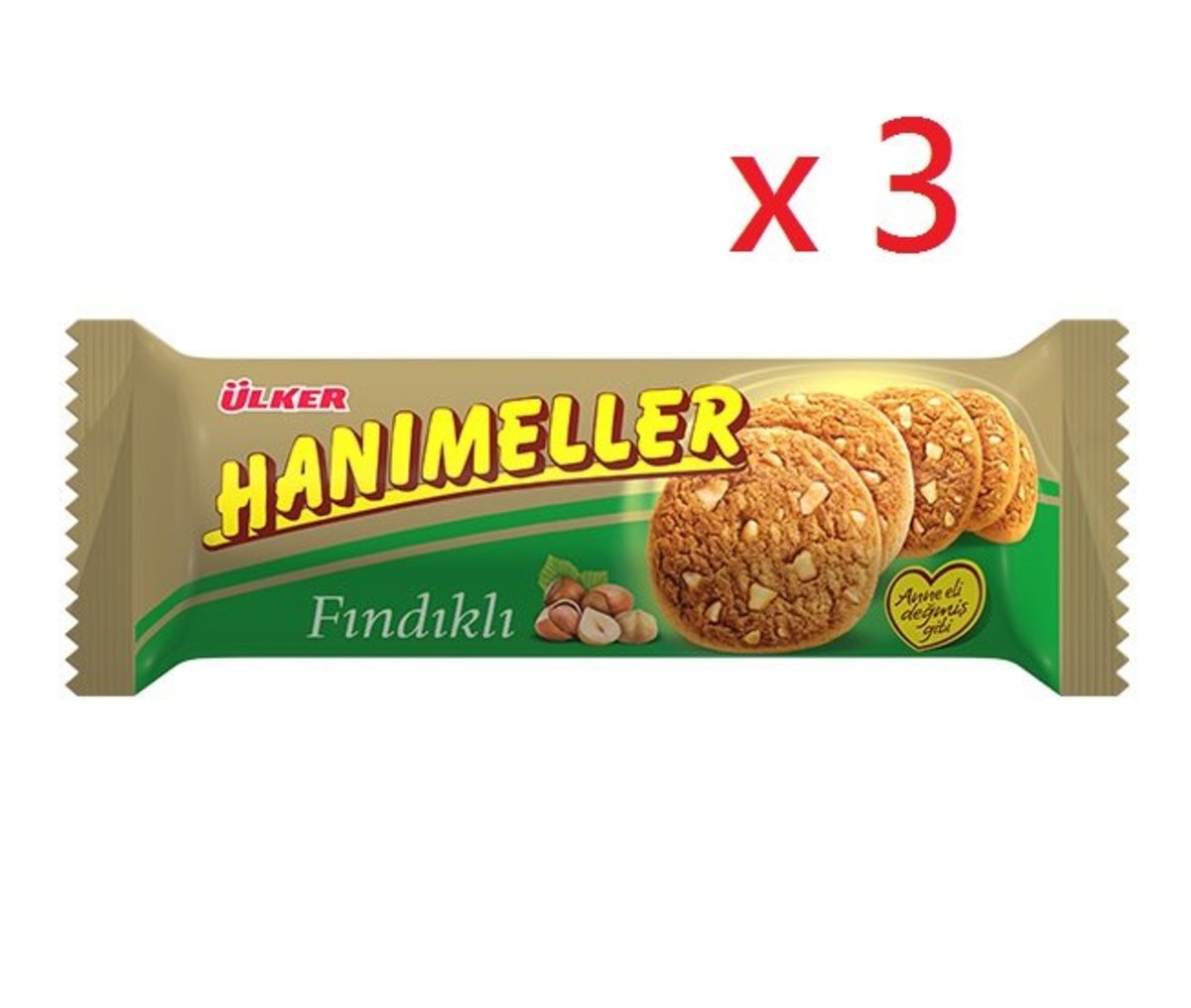 ULKER | Hanimeller 榛子甜餅乾 82克 x 3 , 最佳食用日期:26/09/2022 | HKTVmall 香港最大網購平台