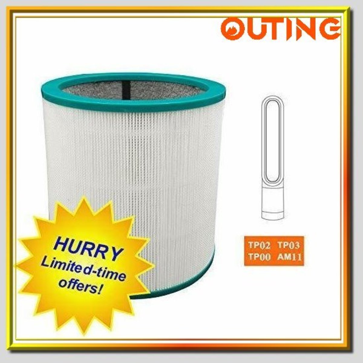 OUTING | Dyson Pure Cool Me TP00 TP01 TP02 TP03 BP01 AM11空氣清新機HEPA 代用濾網 ...