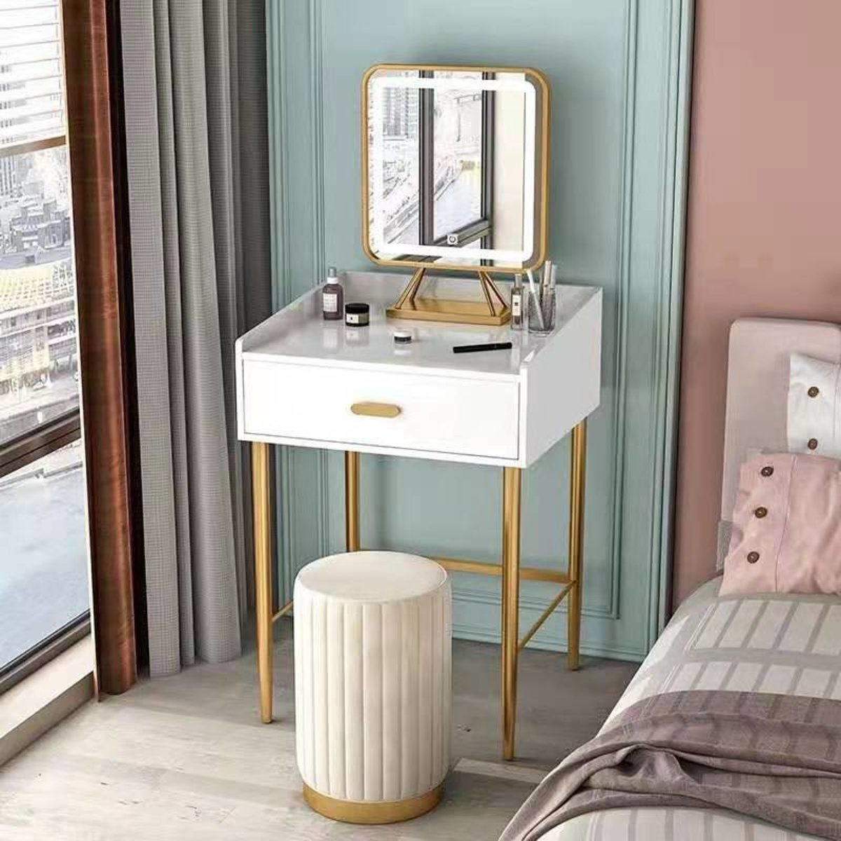 Cherry furniture | Mini simple dressing table bedroom with cabinet and ...