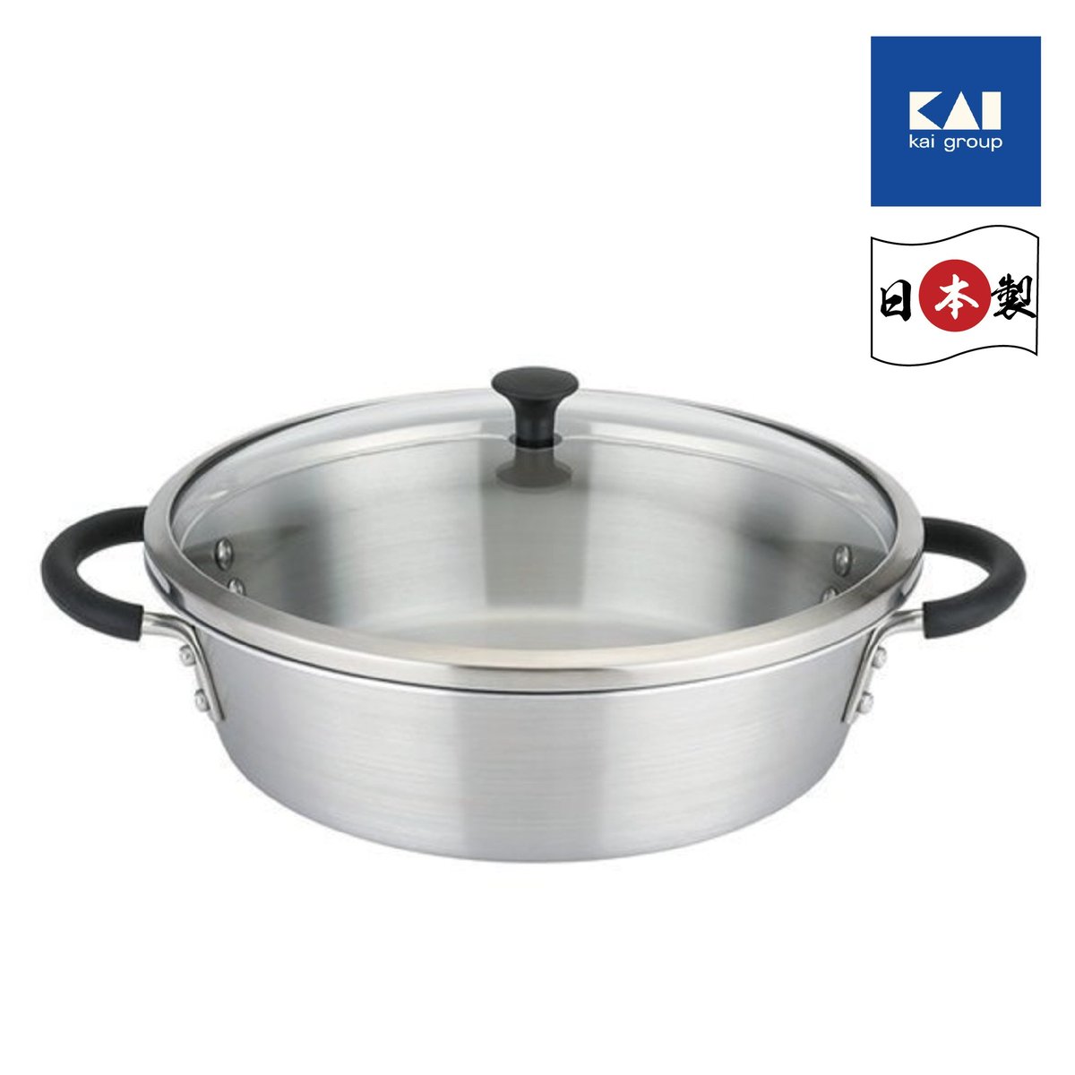 Kai | O.E.C SHALLOW PAN 23CM WITH GLASS LID | HKTVmall The Largest HK ...