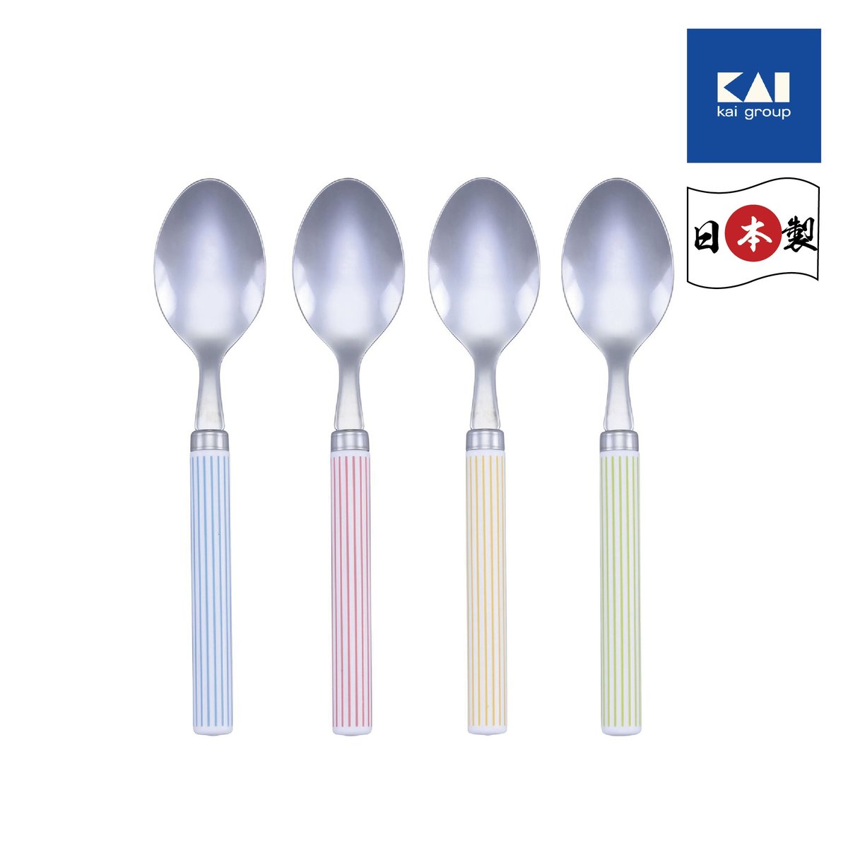 Kai | SPOON S 4PCS SET STRIPE HANDLE | HKTVmall The Largest HK Shopping ...