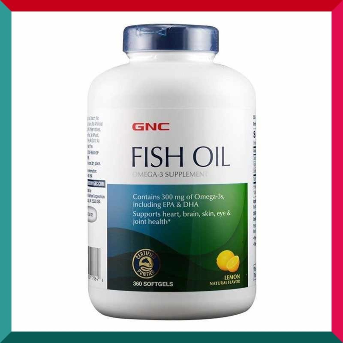 GNC | GNC Wild Deep Ocean Fish Oil 300mg 360 Softgels Lemon Natural ...
