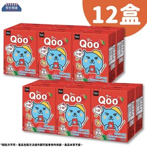 Qoo | [12盒] Qoo蘋果汁- 少甜(200ml x 12包)（新舊包裝隨機發送） | HKTVmall 香港最大網購平台