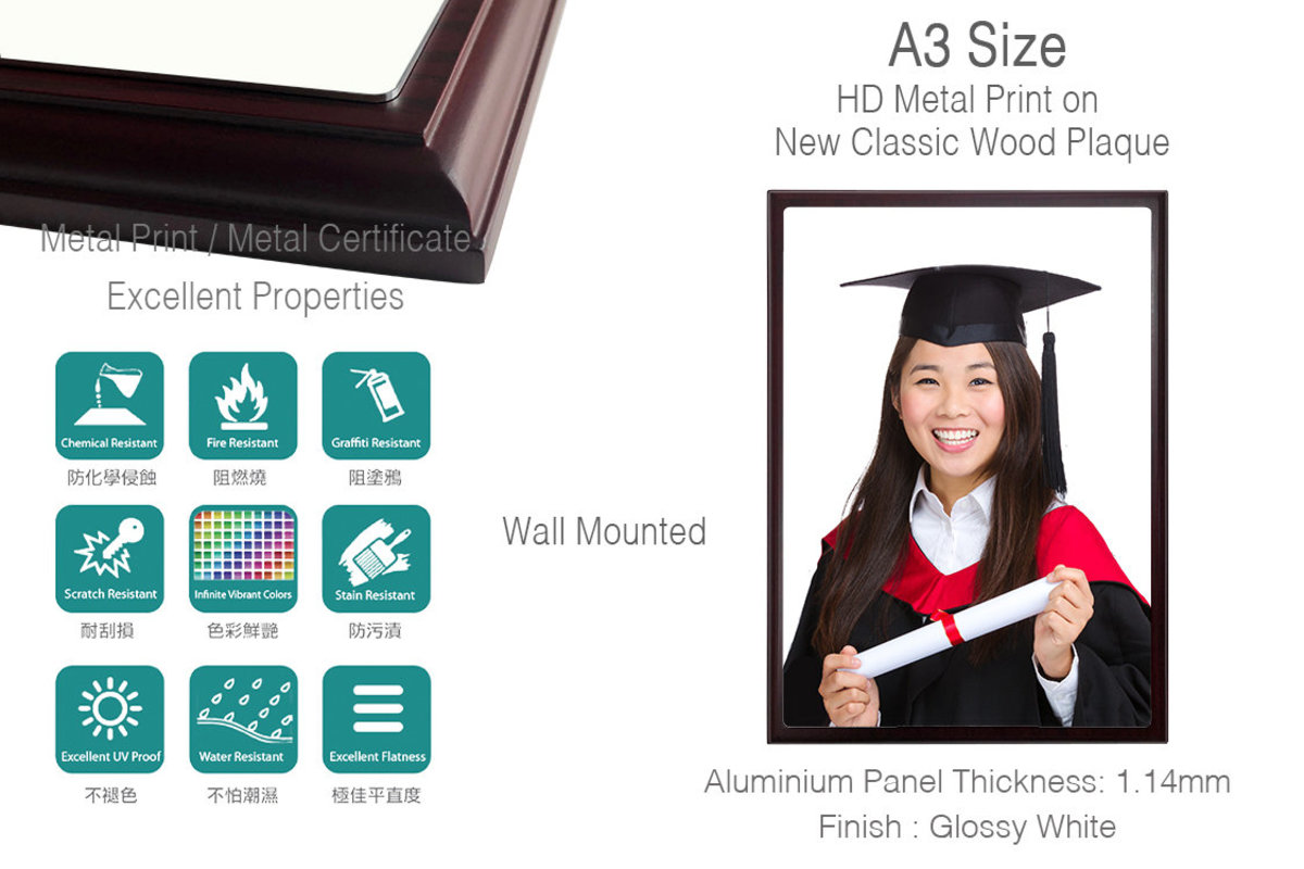 Metal Prints | 1 Unit - A3 Customized Metal Print on New Classic Wood ...