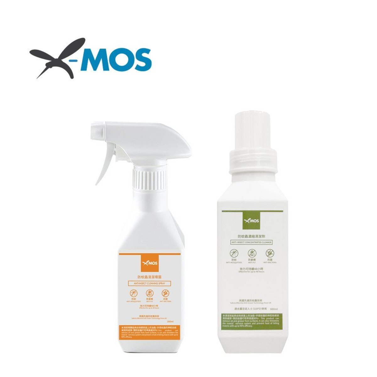 X-MOS | [優惠套裝] 防蚊蟲清潔噴霧 + 防蚊蟲濃縮清潔劑 | HKTVmall 香港最大網購平台