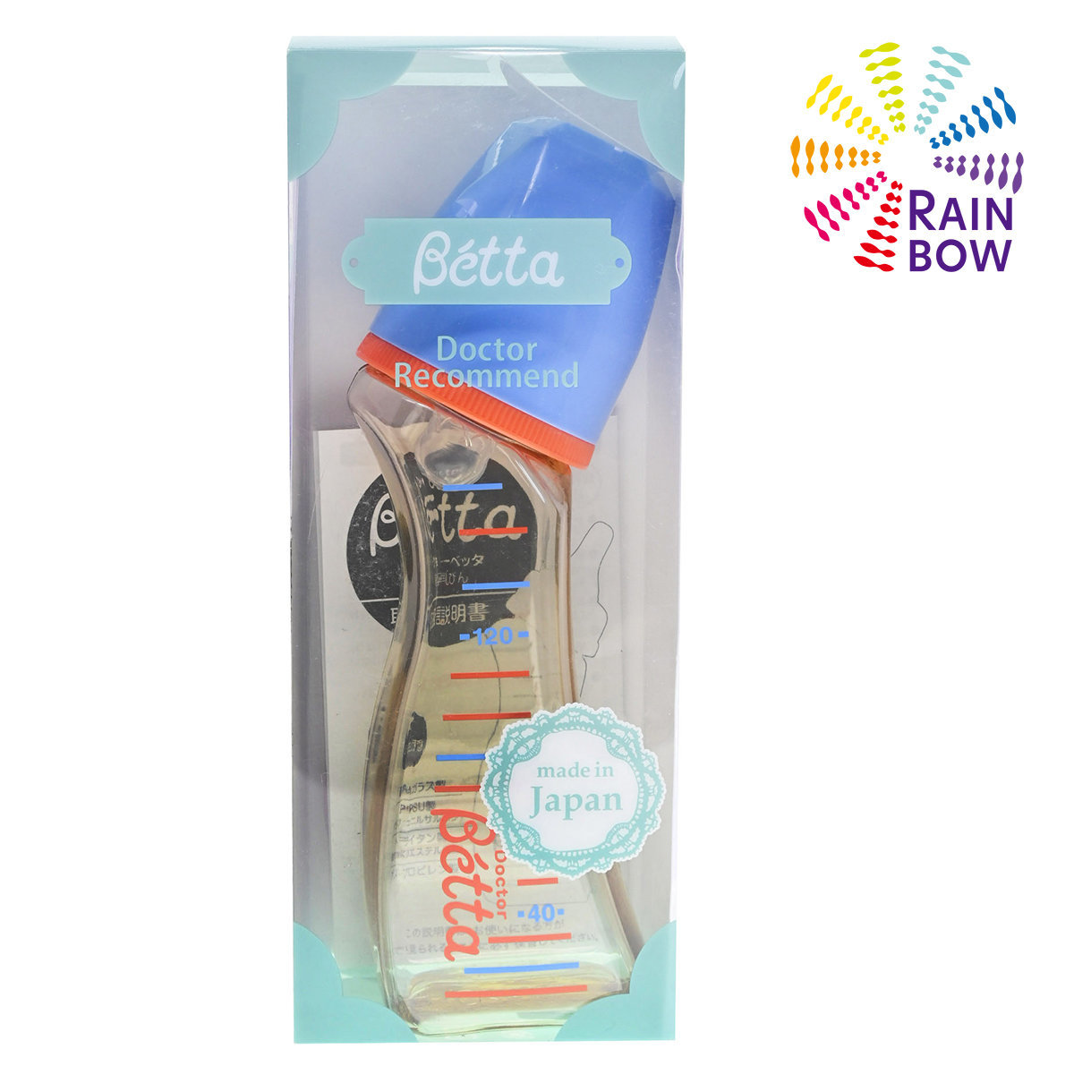 Bétta | 鑽石形PPSU奶瓶 (粉藍蓋) 120ml (平行進口) (60082) | HKTVmall 香港最大網購平台