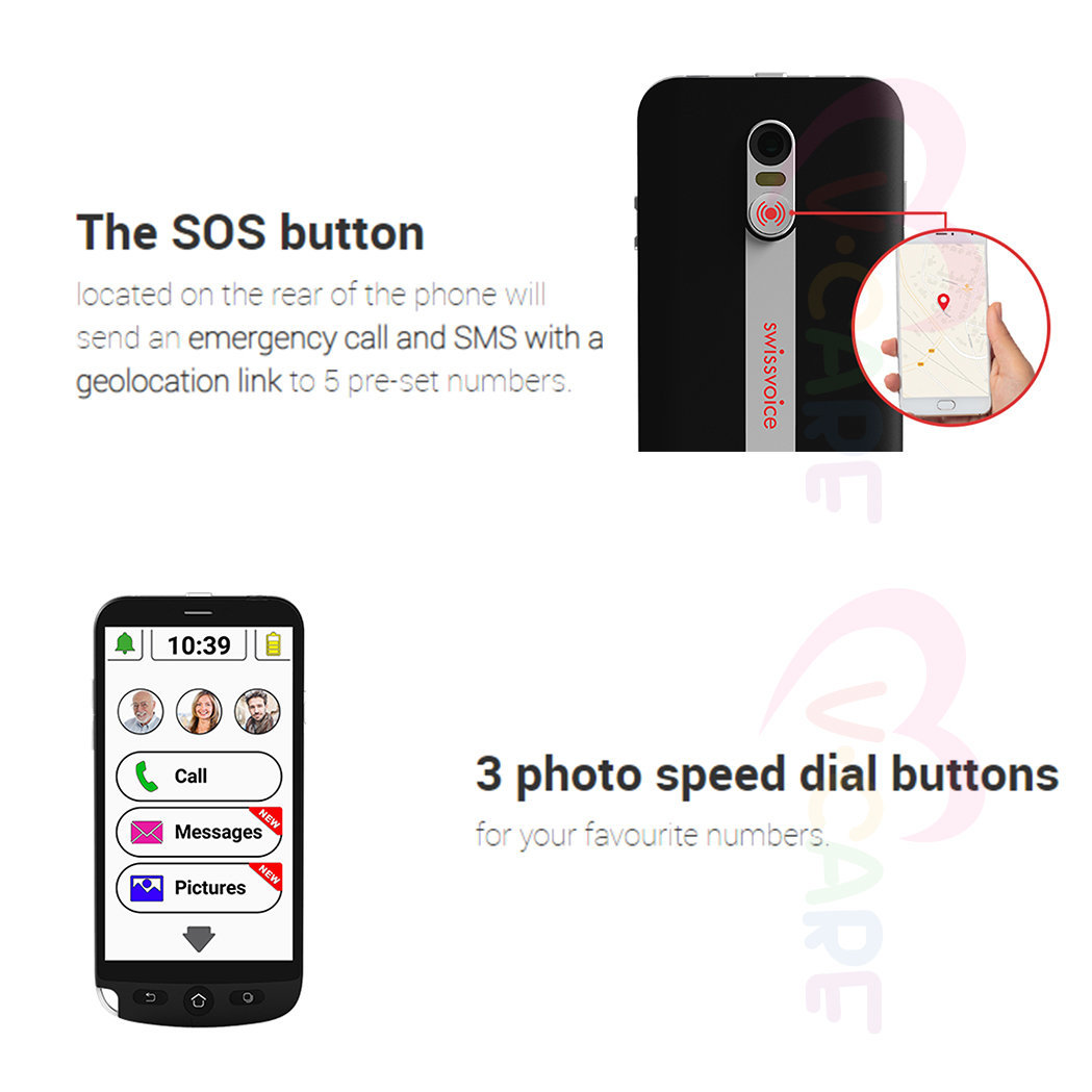 swissvoice | G50 4G智能長者手機 老人手機 帶有充電底座 16GB ROM 黑色 | HKTVmall 香港最大網購平台
