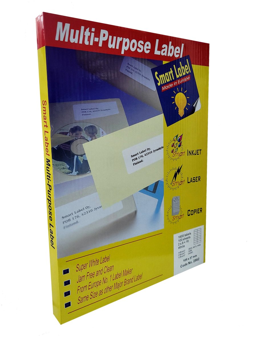 SMART LABEL | 多用途打印白色標籤, 210 x 148 mm/2格 | 尺碼 : 210 x 148 mm/2格 ...