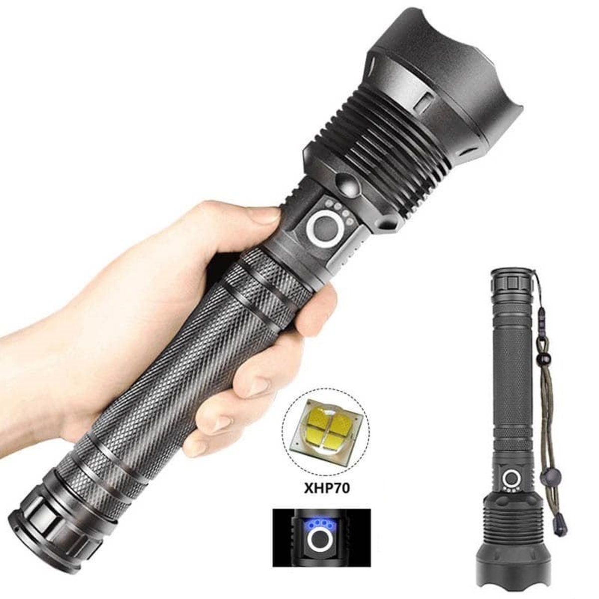 竣暘 | CREE-P70 LED 2000流明 強光遠射程 USB充電伸縮調焦手電筒 | HKTVmall 香港最大網購平台