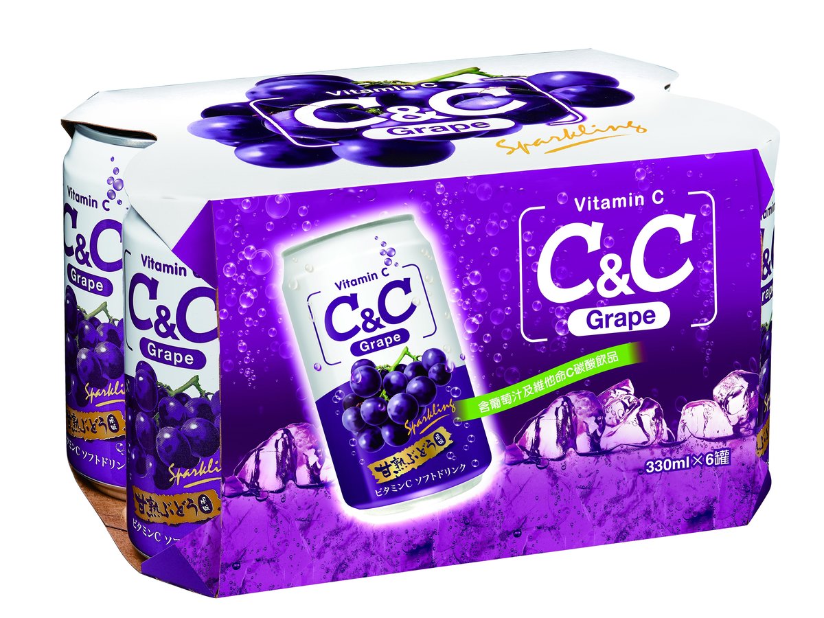 HEY SONG | C&C Grape Sparkling Drink (Grape) 330ml x 6 can | HKTVmall ...