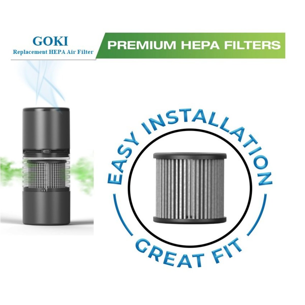 高崎 | 替換 HEPA版 加強抗菌 過濾GOKI 空氣淨化器過濾網 濾芯 | 顏色 : 灰色 | HKTVmall 香港最大網購平台