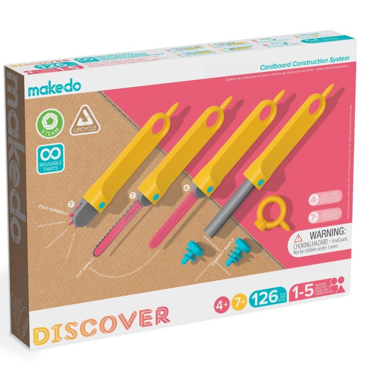 makedo | Makedo Discover STEM Cardboard Construction Kit 紙皮建築進階套裝 ...