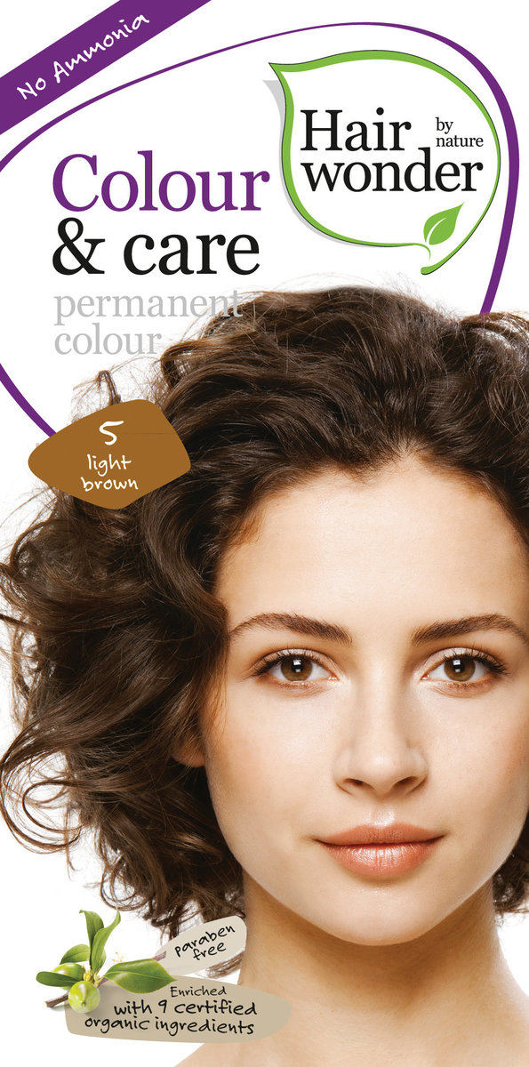Hair Wonder | Colour & Care-Permanent Colour - 5 Light Brown 100ml ...